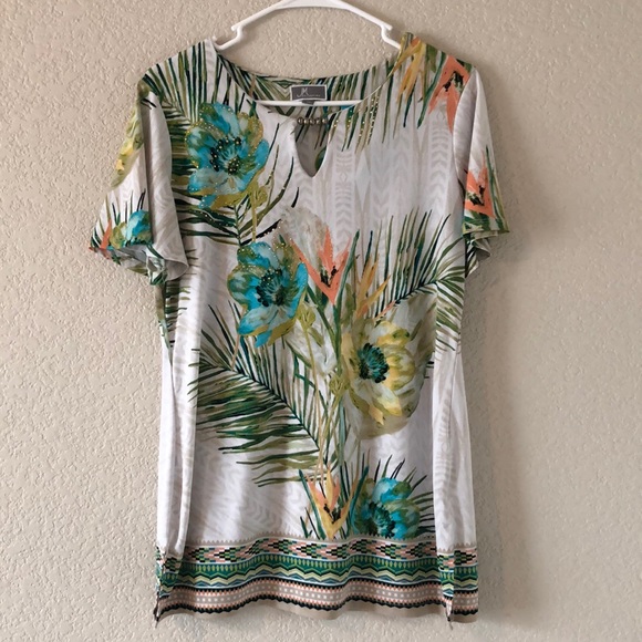 JM Collection | Tops | Jm Collection Tropical Print Top | Poshmark